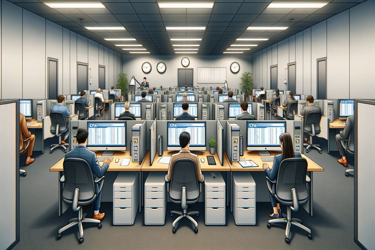 How does the testing environment for the CPA exam work